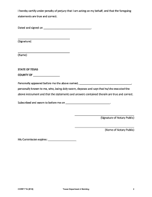 Fillable Online dob texas Application for Acquisition of Control form ...