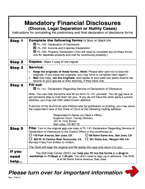 Fillable Online courts ca Mandatory Financial Disclosures Fax Email ...