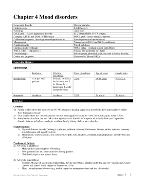 Fillable Online Chapter 4 Mood disorders Fax Email Print - pdfFiller