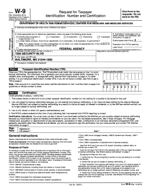 Fillable Online cms Fillable W-9 Form PDF, 231KB Fax Email Print ...
