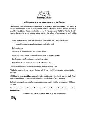 Fillable Online self employment form.docx Fax Email Print - pdfFiller