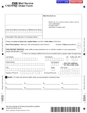 Fillable Online silverscript prescription refills form Fax Email Print ...