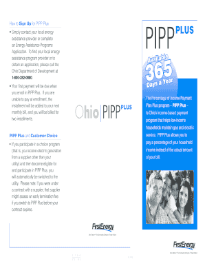 Fillable Online How to Sign Up for PIPP Plus Fax Email Print - pdfFiller
