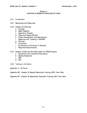 Fillable Online benefits va Chapter 2 CHAPTER 35 BENEFITS PROVIDED BY ...