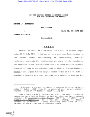 18 Printable Petition For A Writ Of Habeas Corpus Under 28 U.s.c.2241 ...