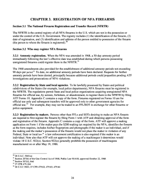 Fillable Online CHAPTER 3. REGISTRATION OF NFA FIREARMS - ATF Fax Email ...