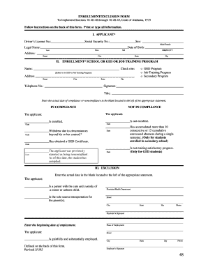 Fillable Online docs alsde ENROLLMENT.doc Fax Email Print - pdfFiller