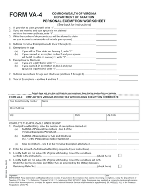 Fillable Online VA- 4 New Page 1 Fax Email Print - pdfFiller
