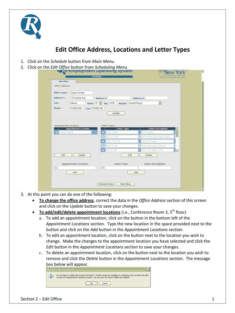 Fillable Online labor ny Adding, Editing and Deleting Letters - labor ny Fax Email Print - pdfFiller