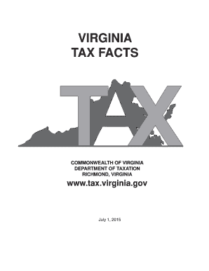 Fillable Online tax virginia VIRGINIA TAX FACTS Fax Email Print - pdfFiller
