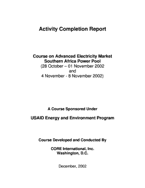 Fillable Online pdf usaid Activity Completion Report - pdf usaid Fax ...