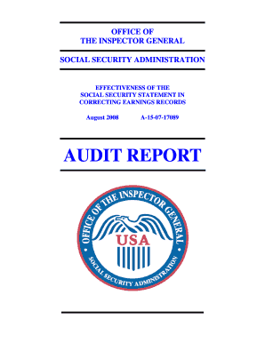Fillable Online oig ssa EFFECTIVENESS OF THE - oig ssa Fax Email Print ...