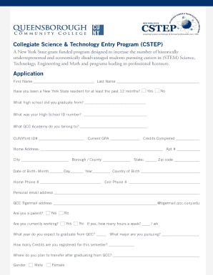 Fillable Online Collegiate Science & Technology Entry Program (CSTEP ...