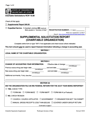 Fillable Online sos wa Fillable supplemental solicitation report ...