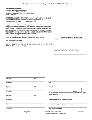 Fillable Online DT1560. Warranty Deed Fax Email Print - pdfFiller