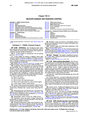 Fillable Online docs legis wisconsin NR 12.10 - docs legis wisconsin Fax Email Print - pdfFiller