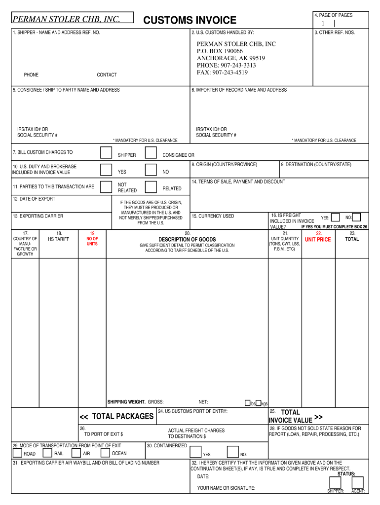 Invoice Form Pdffiller PDF Template