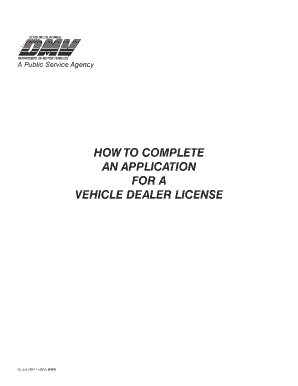 Fillable Online dmv ca HOW TO COMPLETE AN APPLICATION FOR A VEHICLE ...