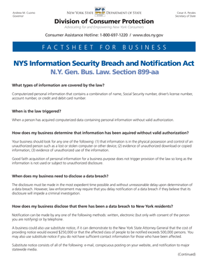 Fillable Online dos ny NYS Information Security Breach and Notification ...