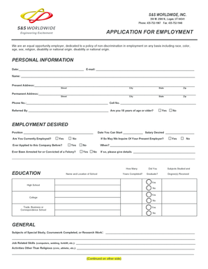 Fillable Online S&S WORLDWIDE, INC Fax Email Print - pdfFiller