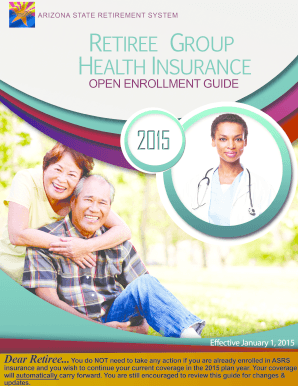 Fillable Online azasrs ASRS 2015 Open Enrollment Guide Fax Email Print ...