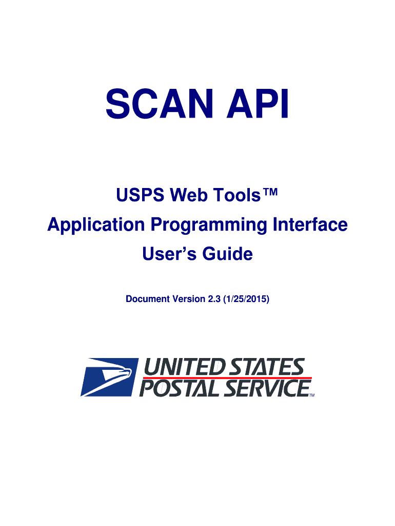 Fillable Online SCAN API - USPS Fax Email Print - pdfFiller