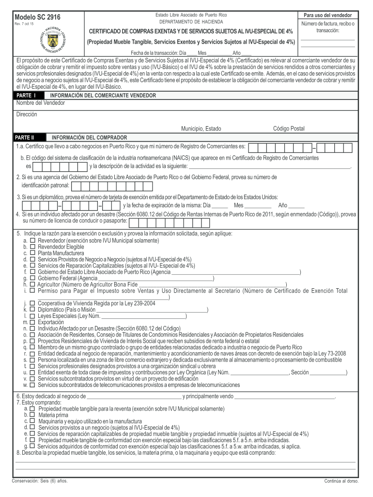 PR SC 2916 2015-2022 - Fill and Sign Printable Template Online | US ...