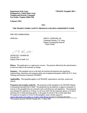 Fillable Online tradoc army This revision, dated 6 January 2012 o ...