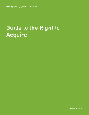 Fillable Online HOUSING CORPORATION Guide to the Right to Ac quire ...