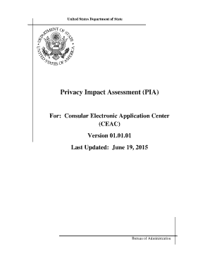 Fillable Online foia state Consular Electronic Application Center Fax ...