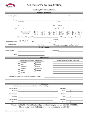 Fillable Online Completely Fill Out Prequalification Fax Email Print ...