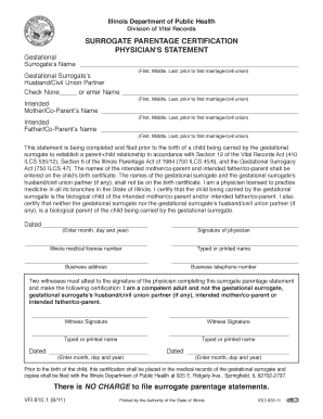 Fillable Online SURROGATE PARENTAGE CERTIFICATION Fax Email Print ...