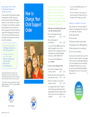 Fillable Online jud ct How to Change Your Child Support Order ...