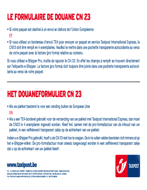 Remplissable En Ligne Le formulaire de douane CN 23 Fax Email Imprimer ...
