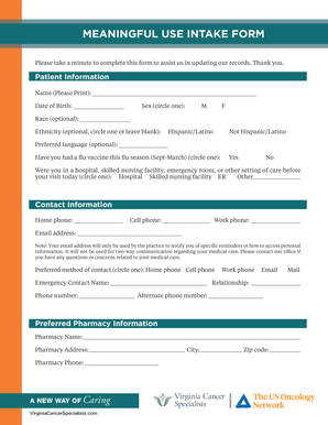 Fillable Online New Patient Forms - Virginia Cancer Specialists Fax ...