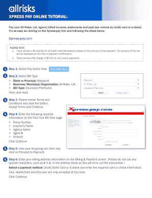 Fillable Online XPRESS PAY ONLINE TUTORIAL Fax Email Print - pdfFiller