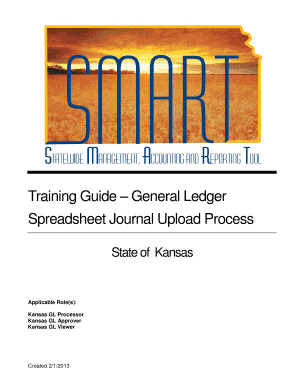Fillable Online Training Guide General Ledger Spreadsheet Journal ...