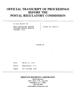 Fillable Online prc evidence this morning as an APWU cross-examination ...