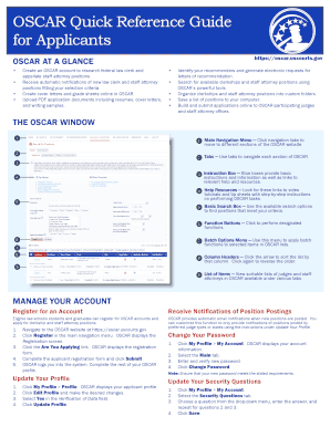 Fillable Online OSCAR Quick Reference Guide for Applicants Fax Email ...