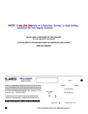 Fillable Online kdor Pdf fillable k40es form Fax Email Print - pdfFiller
