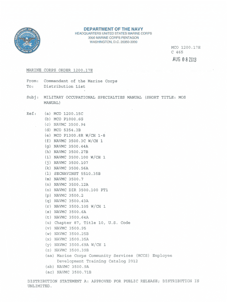 Fillable Online marines HEADQUARTERS UNIT ED STATES MARINE CORPS Fax ...