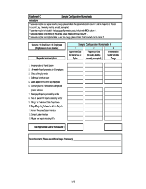 Fillable Online courts ca Attachment C Sample Configuration Worksheets ... - California Courts ...