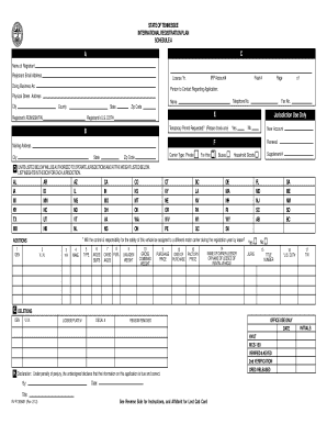 Fillable Online International Registration Plan - Schedule Apdf Fax ...