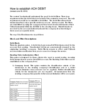 Fillable Online cpuc ca ACH Debit Instructions Fax Email Print - pdfFiller