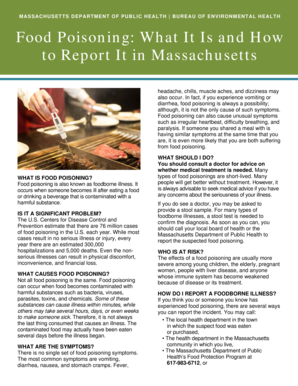 Fillable Online Food Poisoning Information Sheet - mass Fax Email Print ...