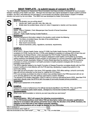 Sbar Free Printable - Fill Online, Printable, Fillable, Blank | PDFfiller