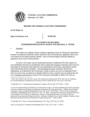 Fillable Online fec FEDERAL ELECTION COMMISSION BEFORE THE FEDERAL ...