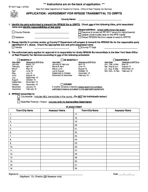 Fillable Online nystax Form RP-5217-App-1:7/03:Application/Agreement ...