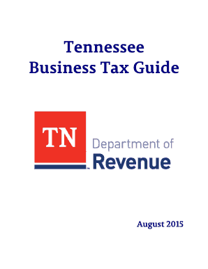 Fillable Online tn Tennessee Business Tax Guide Tennessee Business Tax ...