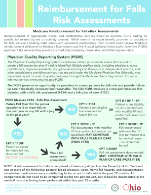 Fillable Online Reimbursement for Falls Risk Assessments Fax Email ...
